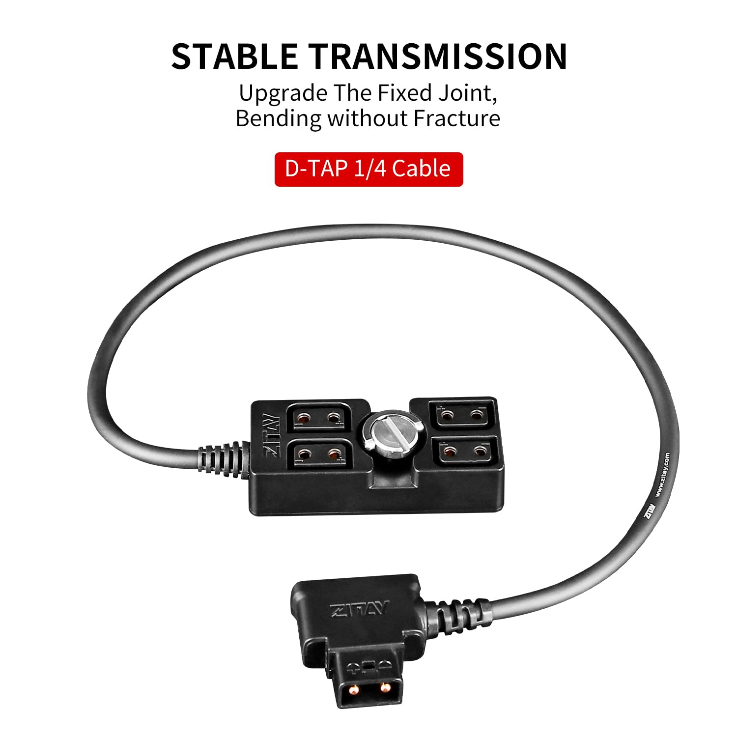ZITAY D-tap 1x4 Power Splitter Hub with Reverse Insertion Prevention Adapter for VMount Battery