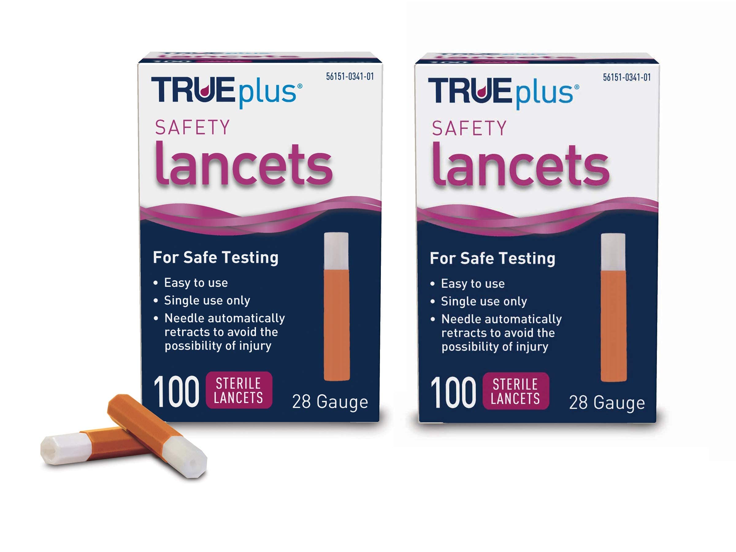 2X 100ct TRUE METRIX Test Strips + 2X 100ct TRUEplus 28g Safety Lancets