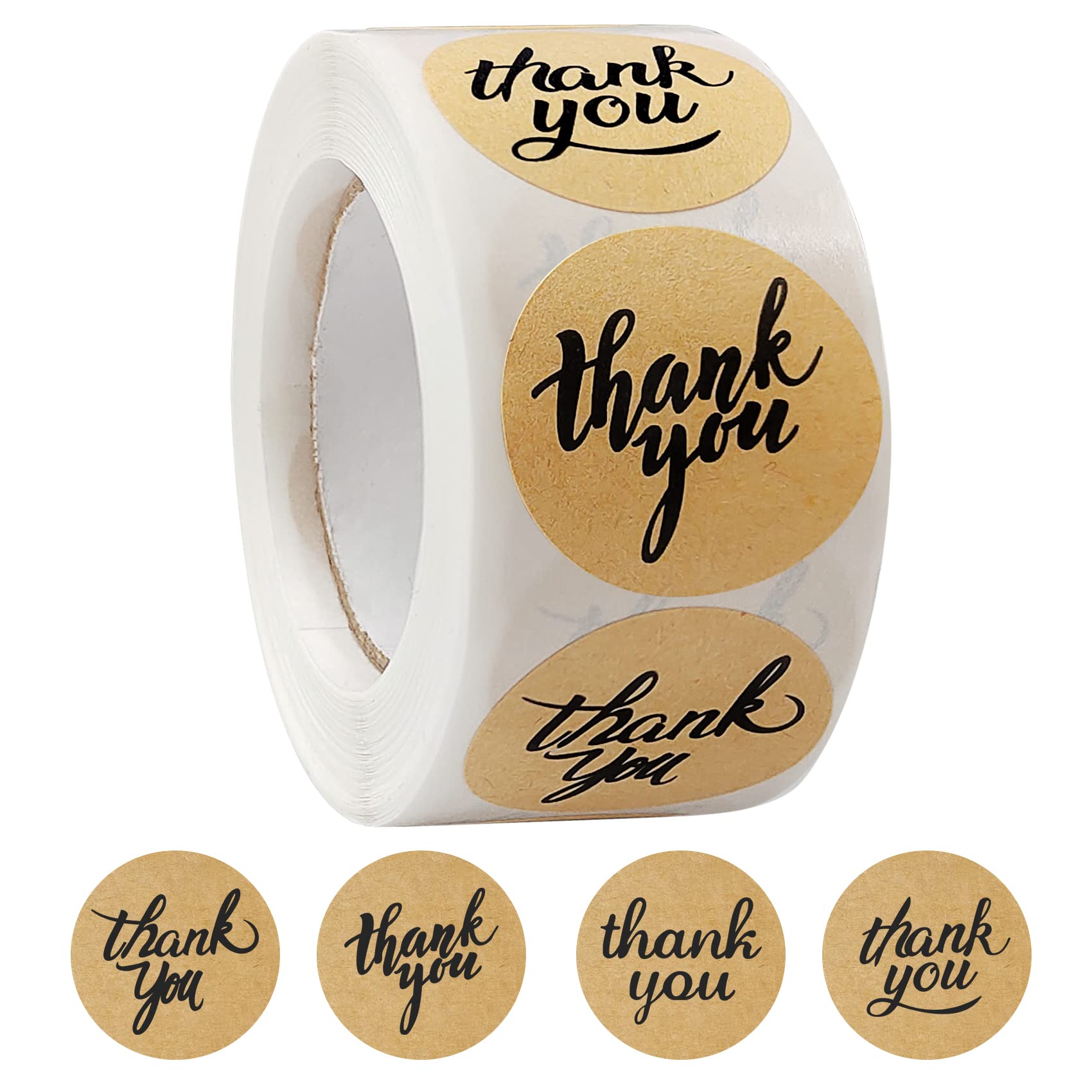 1.5" Thank You Stickers Homemade Personalised Thank You Stickers Small Business Labels Self Adhesive Gift Stickers for Invitation Cards/Wedding Decoration/Thank You Notes/Gift Tag Decoration