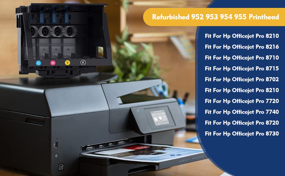 Areyourshop 952 955 Refurbished Printhead for HP Officejet Pro 8710 7740 7720 8720 8730 8740 8210 953