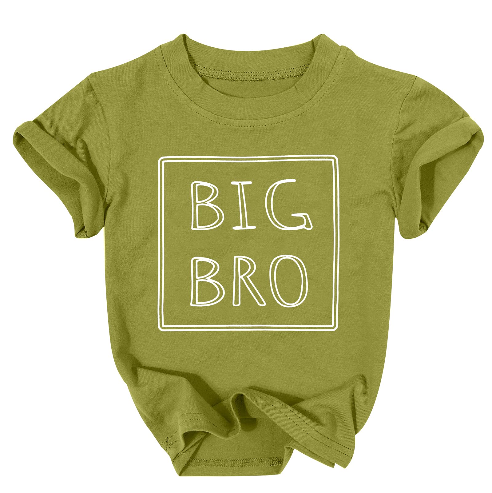 Big Brother Shirt Toddler Baby Boy Promoted to Big Brother Announcement Tshirt Infant Short Sleeve Clothes Green