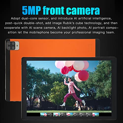 10 Inch Tablet Android12, 4GB RAM 64GB ROM Octa Core for GooglePlay, 5G WiFi 3G Cellular Tablet PC with 2 SIM Card Slots, 5000mA USB C Fast Charging, 5+8MP Dual Camera