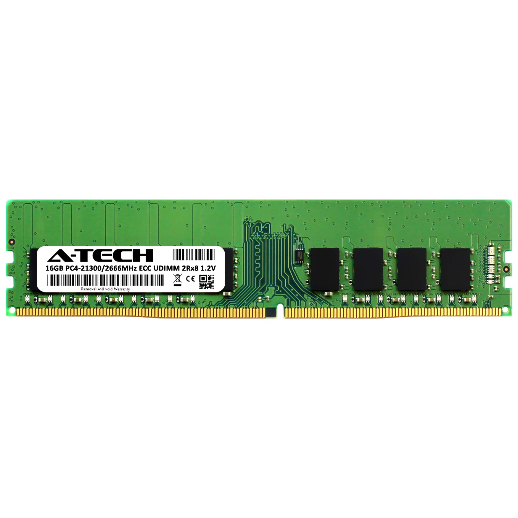 A-Tech 16GB RAM for Dell PowerEdge T340 | DDR4 2666MHz PC4-21300 ECC Unbuffered UDIMM 2Rx8 Server Single Memory Upgrade Module (Replacement for SNPVDFYDC/16G, AA335286, VDFYD, 0VDFYD) V2