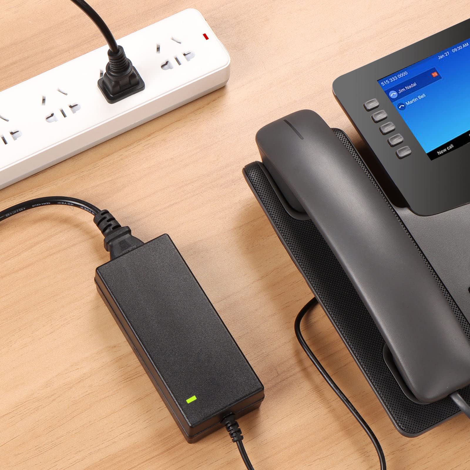 48vdc Power Supply, 48v Power Supply Compatible with Cisco Phone Models 8811, 8841, 8851, 8861, 8961, 9951.