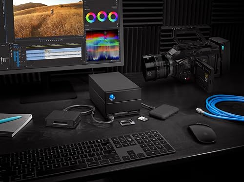 LaCie 2big Dock RAID 16TB External HDD - Thunderbolt and USB4 Compatibility, Data Recovery (STLG16000400)