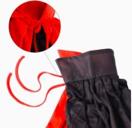 ZsSmddx Unisex Cosplay Christmas Halloween Witch Party Reversible Hooded Vampires Cape Cloak(Dual-Layer,Black and red ) (S, Stand Collar)