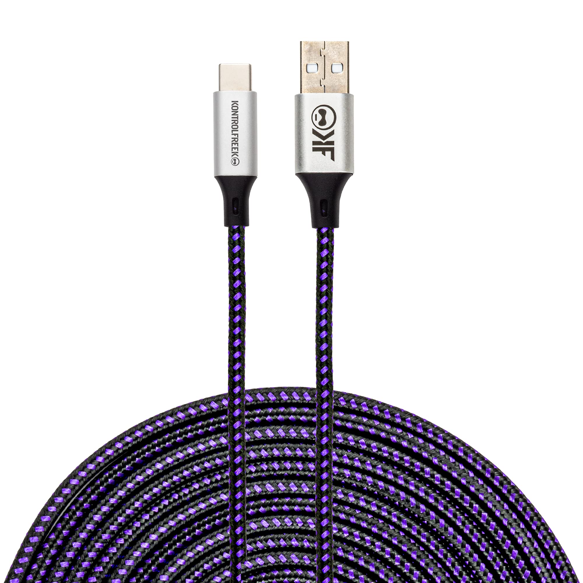 KontrolFreek USB Type-A to USB Type-C 12ft (3.6m) Ultra-Strong Cable, USB A-C Charger Cord Compatible with PlayStation 5, Xbox Series X|S, Nintendo Switch, S10/S10e/S9/S8, Note 10 9 8, Plus/S8+