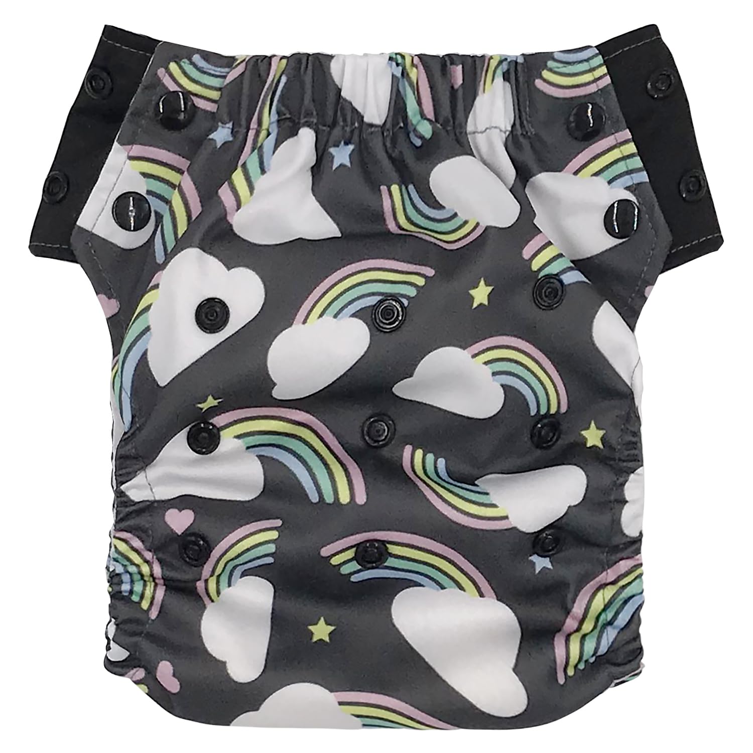 Hybrid Cloth Diaper - Reusable Training Pants, Swim Diaper, Special Needs Briefs, Fits from Baby up to 10 Years (Size 3, Rainbow)
