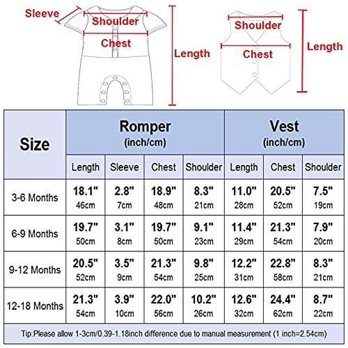 A&J DESIGN Baby Boy Baptism Outfits Christening Suits Infant Suspender Gentleman Wedding Dress Clothes Ivory 6-9 Months