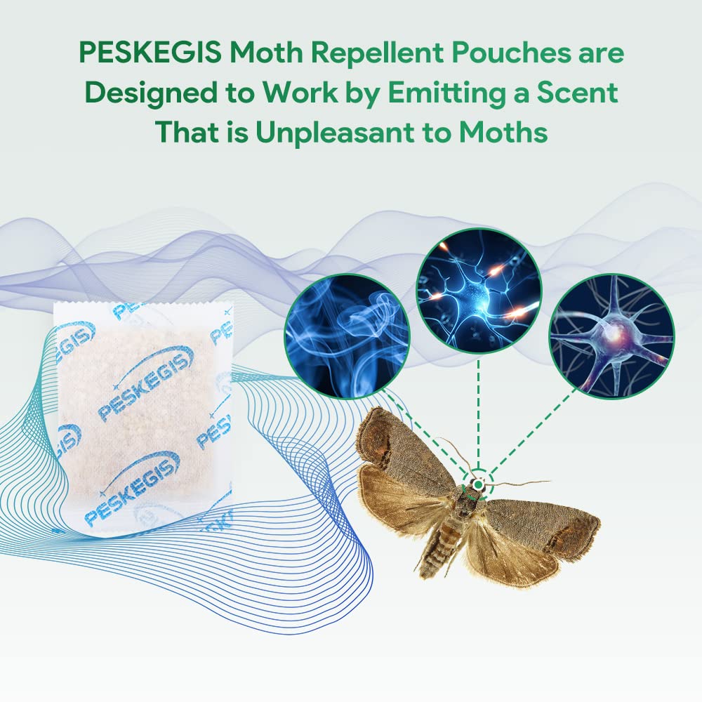 10 Pack Moth Repellent for Closets Safe for Use Around House, Natural Ingredients Moth Repellent Pouches for Moth Away in Clothes Storage and Drawers Provide Long-Lasting Protection
