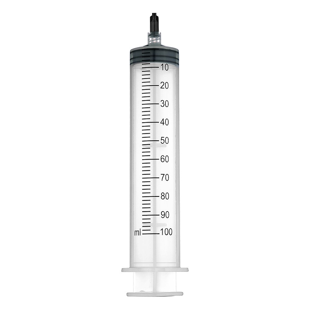 3 Pack 100ml Syringes with 14Gx1.0'' Blunt Tip Fill Needles and Storage Caps(Luer Lock)