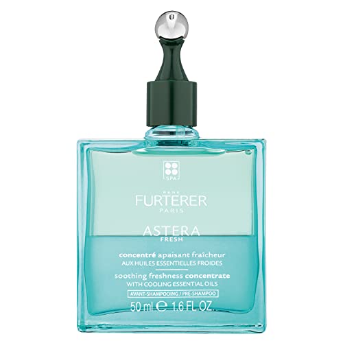Rene Furterer Head Spa ASTERA Soothing Concentrate, Pre-Shampoo Soothing Scalp Treatment, - Soothe Sensitive Scalps - Mint & Eucalyptus - Paraben & Silicone-Free - 1.6 oz.