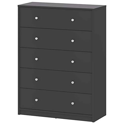 Home Square 2 Piece Chest and Nightstand Bedroom Set in Gray