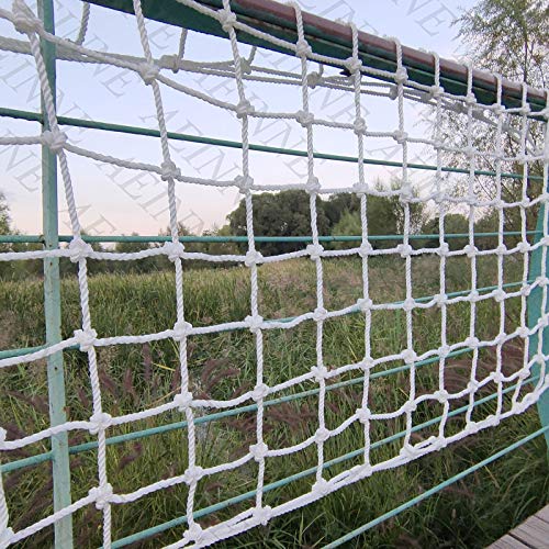 AEINNE Safety Netting for Fall Prevention, Safety Netting for Stairs Kids Balcony Safety Net Patio Child Rope Netting Bannister Fence Railings Children Protective Protection Nylon Cargo Nets, White
