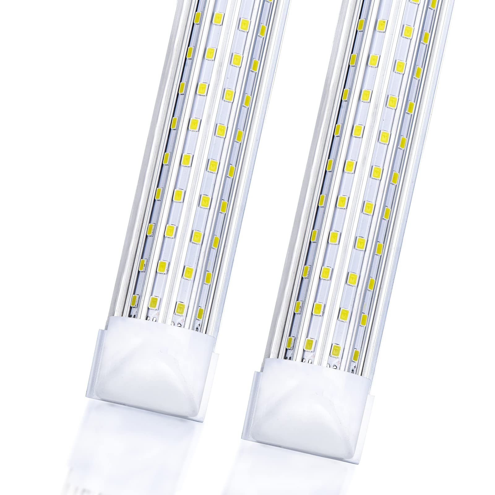 BSK.BESTKA 20-Pack, LED Shop Light, 4FT 75W 9500LM 6000K, Cold White, U Shape, Clear Cover, Hight Output, Linkable Shop Lights, T8 LED Tube Lights, LED Shop Lights with Plug (20PCS 4FT 6000K)