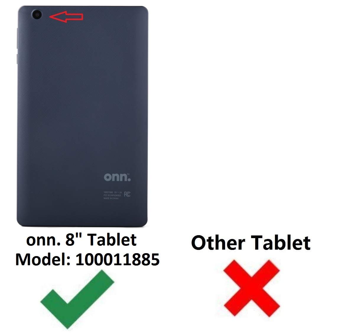 Onn. 8 inch Tablet (Model: 100011885) Screen Protector, Tempered Glass Film [ Anti-Fingerprints ] [ Touch Sensitive ] [ Case Friendly ] 9H Hardness Protective Film Screen Protector for onn. 8" Tablet
