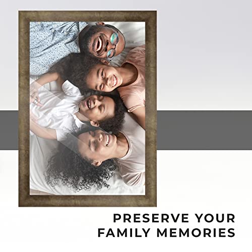 22x30 Frame Silver Real Wood Picture Frame Width 1.25 Inches | Interior Frame Depth 0.5 Inches | Diem Minimalist Photo Frame Complete with UV Acrylic, Foam Board Backing & Hanging Hardware