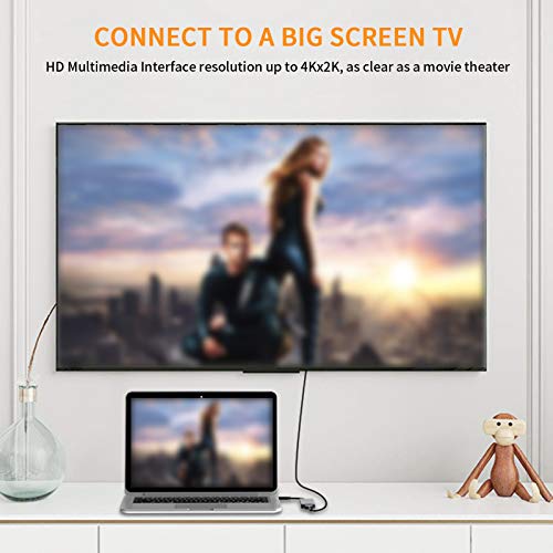 5 in 1 TypeC to Multi Interface Hub,TypeC 5.0GBS Docking Station TypeC to HD Multimedia Interface/Storage Card/USB Adapter with 4K Connection