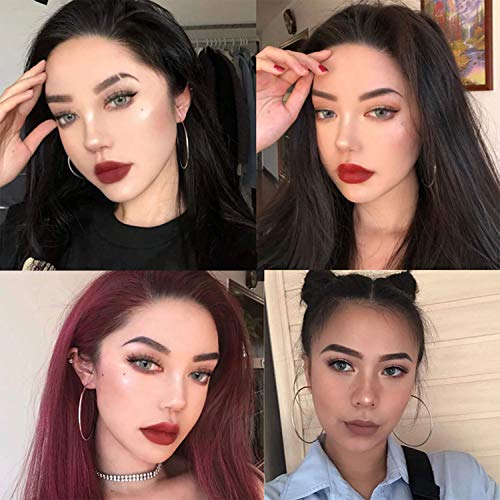 6Pcs Matte liquid lipstick Set,Dark Red Matte Lipstick Lip Stain Long Lasting 24 Waterproof Lip Gloss Gift Set ,Lipstick Sets for Women Lippies Lip Matte Makeup Lipgloss Beauty Cosmetics (Color-04)