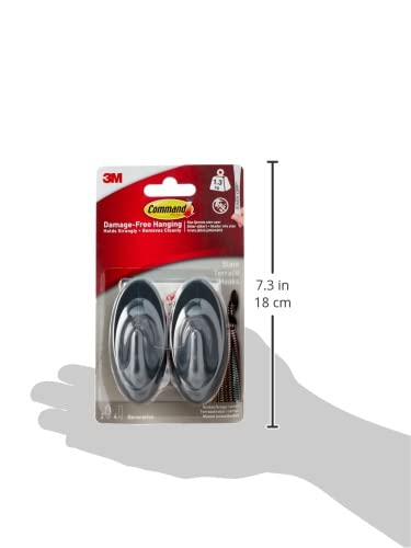 3M Company 17086S Command, Medium, Slate Terrace Hook