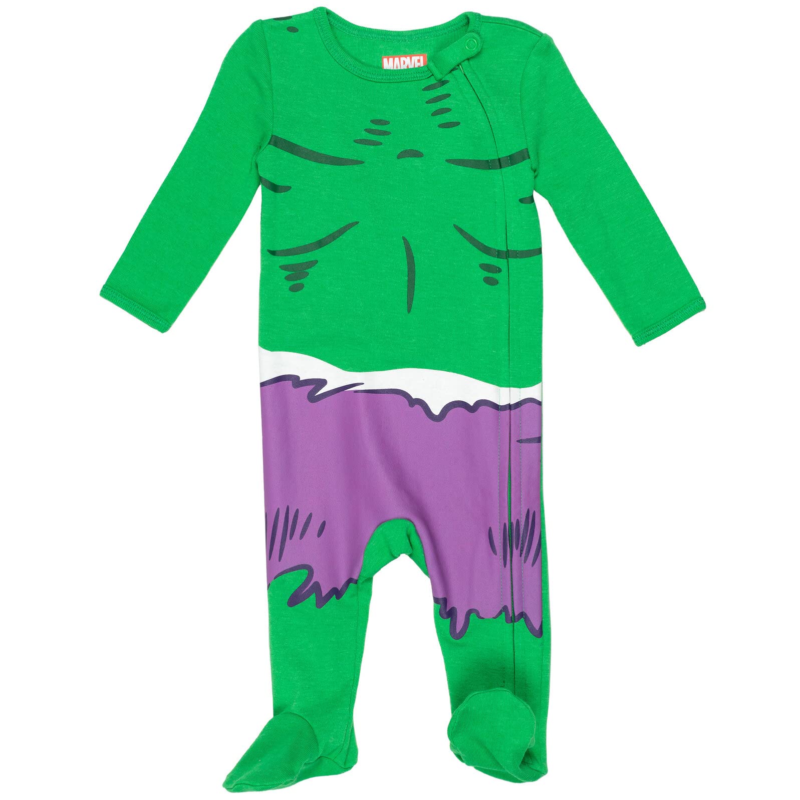 Marvel Avengers Baby Boys 3 Pack Zip-Up Long Sleeve Sleep N' Play Coverall 3-6 Months