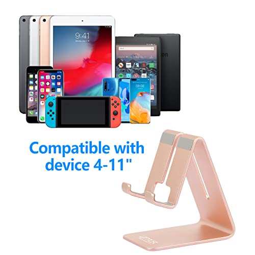 Urmust Cell Phone Stand for Desk Phone Holder Dock Cradle Stand for iPhone 14 13 12 11 Pro Max X Xr 8 Plus 7 6,Tablet(4-10in) [2023 Updated Version] Gold