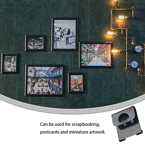100 Pack Photo Frame Hanging Clip S Hook Back Plate Photo Wall Hanger Stencil Plate Hook Sturdy Serrated Clip ，for Frames and Paintings