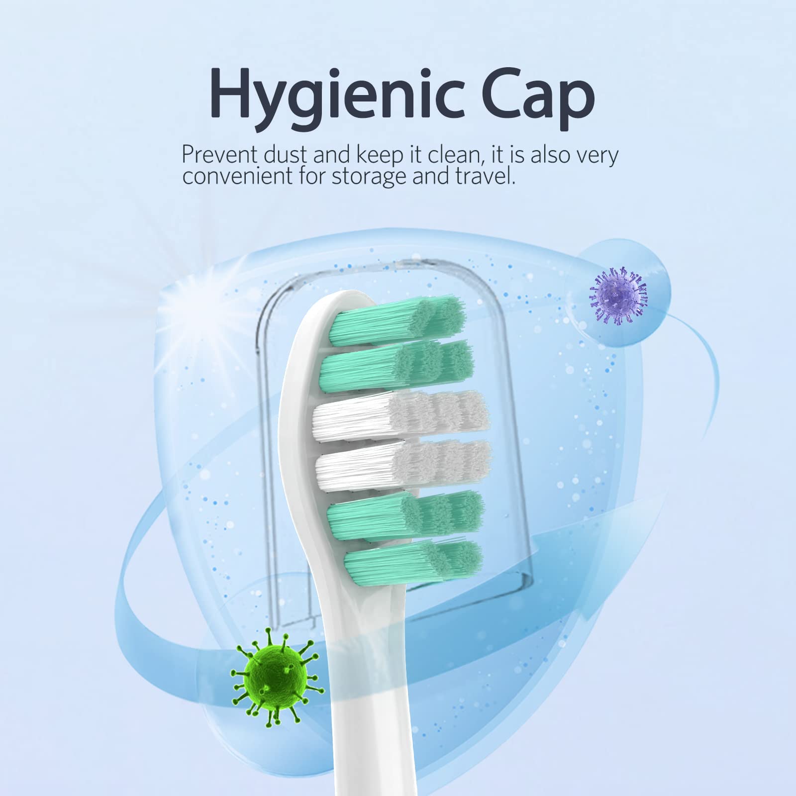 10 Pack Replacement Toothbrush Heads for Philips Sonicare Replacement Heads, for Phillips Sonicare Replacement Brush Head, Electric Toothbrush Heads for Sonic Care Brush,White