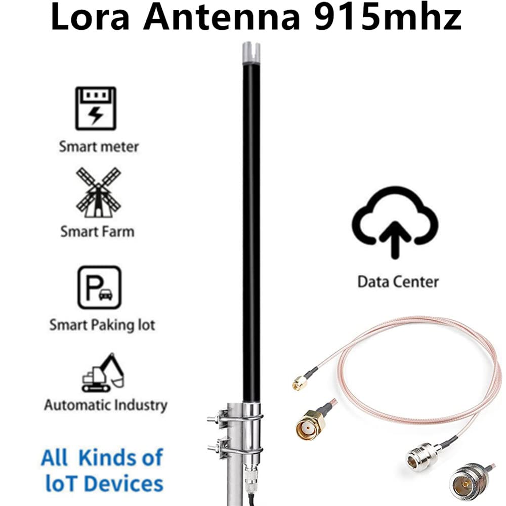 Waterproof LoRa Gateway 915MHz Omni Directional Fiberglass Antenna 6dBi for for Crypto Helium Hotspot RAK MNTD Nebra Bobcat 300 SenseCAP M1 EasyLinkIn SyncroB.it Hotspot HNT Miner