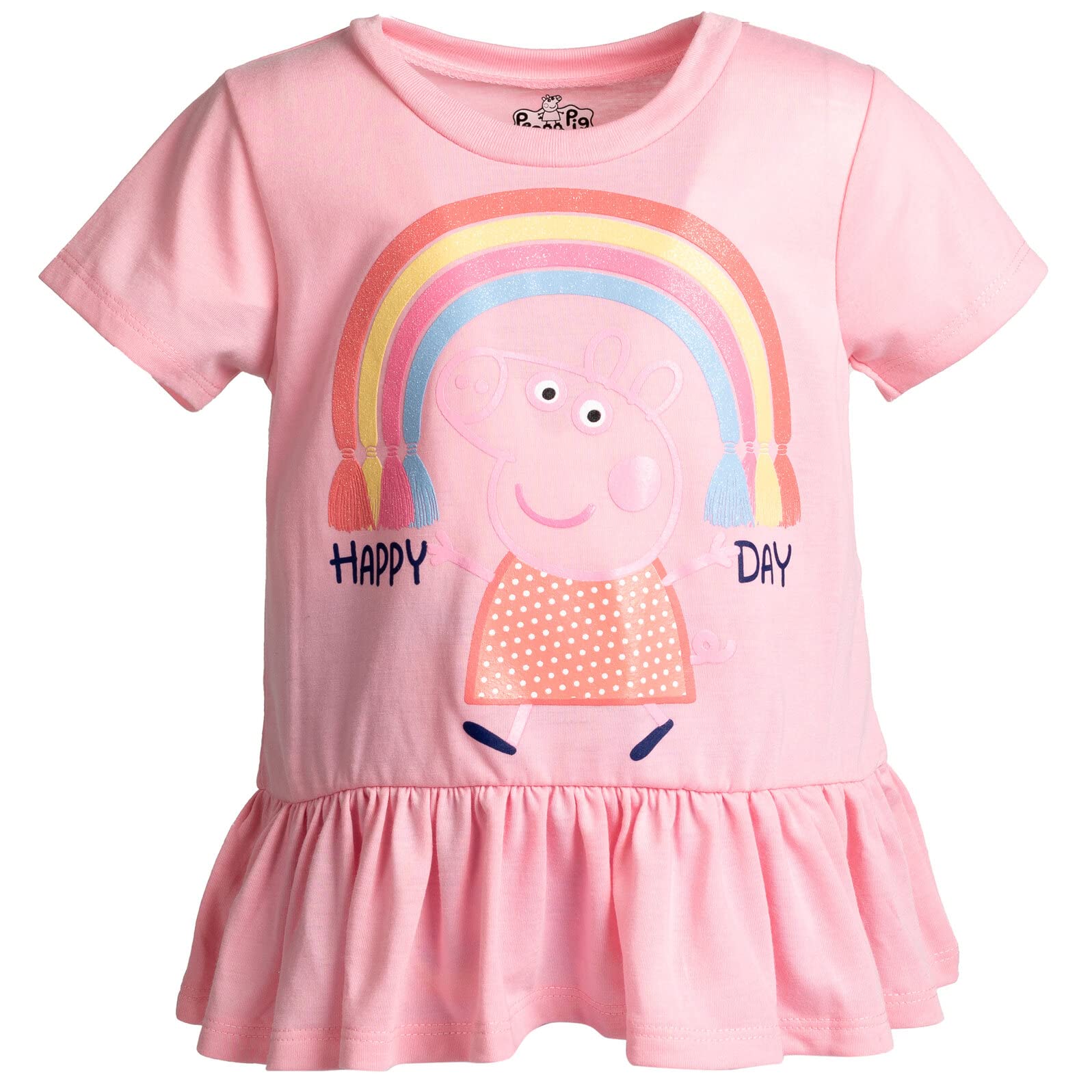 Peppa Pig Toddler Girls T-Shirt and Leggings Outfit Set Pink/Blue 4T