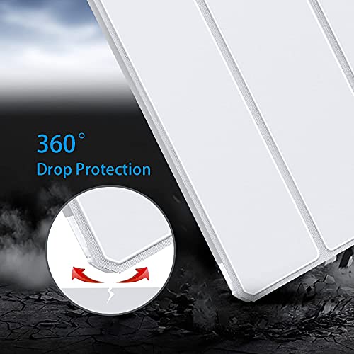 Hoidokly Clear Case for iPad Pro 11 inch (4th/3rd/2nd/1st Generation) 2022/2021/2020/2018 - [Built-in Pencil Holder] Shockproof Cover Transparent Back Shell - Gray