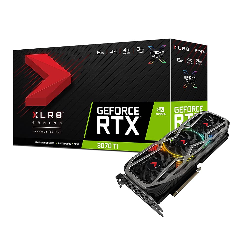 PNY GeForce RTX 3070 Ti 8GB XLR8 Gaming Revel Epic-X RGB Triple Fan Graphics Card (Renewed)