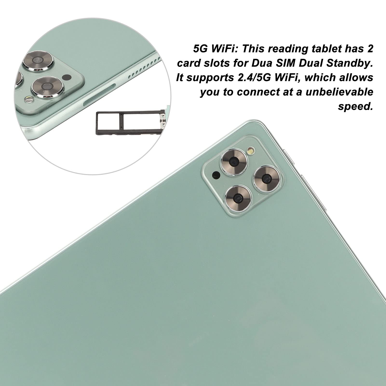 10 Inch Tablet, 4G Calling Tablet 5MP Front 8MP Rear 2.4G 5G WiFi US Plug 100-240V Octa Core CPU for Android11 for Reading (US Plug)