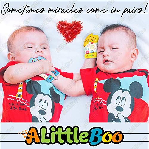 A Little Boo Baby Teething Mitten - Teether Glove - Infants Newborn Teething Toy [2 Pack]