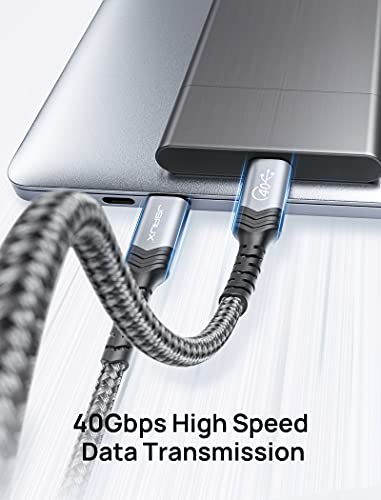 JSAUX USB4 Cable Supports 40Gbps Data Transfer/ 100W Charging/ 8K @30Hz, USB C to USB C Cable Compatible with MacBook Pro, Hub, USB-C Docking Station, and More
