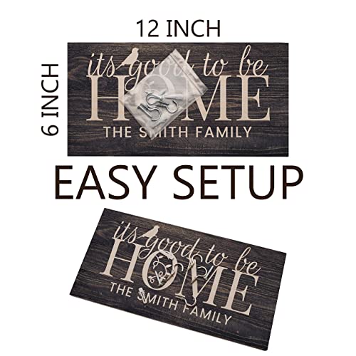 People People Personalized Wood Key Hanger for Wall | New Home Décor Gift for Wedding Housewarming | Customized Gifts for Couple Mr Mrs Key Ring Holder Hook | Key Rack | C01D07
