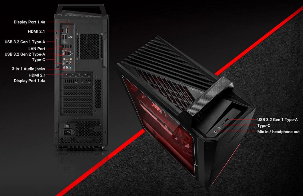 ASUS ROG Strix GA15DK Gaming Desktop PC, AMD Ryzen 7 5800X, GeForce RTX 3070, Wi-Fi 5, Windows 10 Home, 32GB RAM | 1TB PCIe SSD+1TB HDD + Generic Accessories