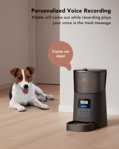 PETLIBRO Automatic Dog Feeder 6L Auto Dry Food Dispenser for Large Breed with Lock Lid for Naughty Pet, Timed Cat Feeder Low Food LED Indication with Anti-Clog Design Up to 50 Portion & 6 Meals Daily
