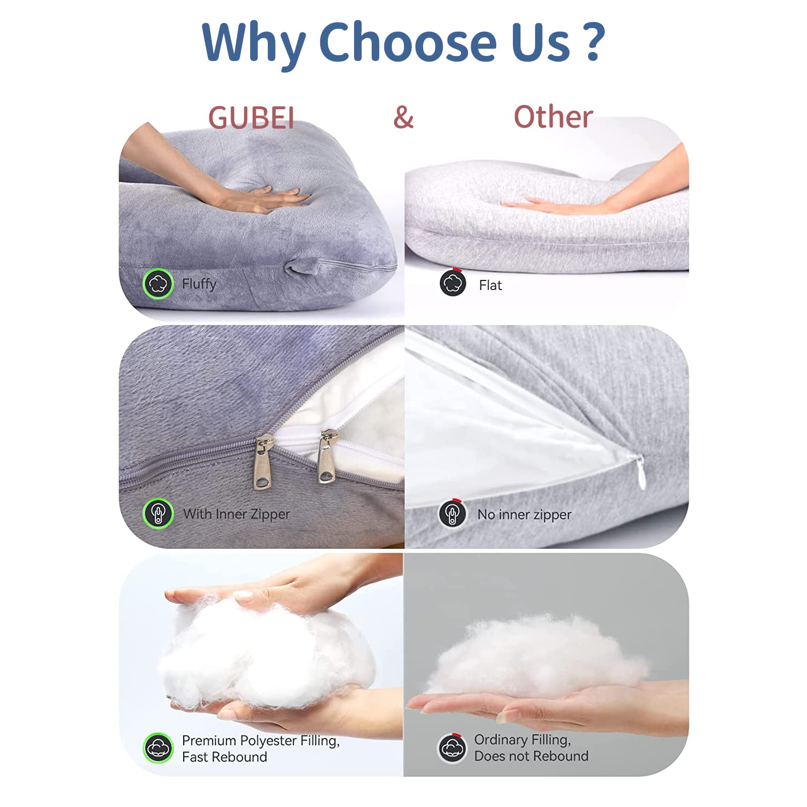 U Shaped Pregnancy Pillows for Sleeping, 57 Inch Maternity Pillow for Pregnant Women with Removable and Washable Velvet Cover, Full Pregnancy Body Pillow Support for Back, Hips, Legs, Belly