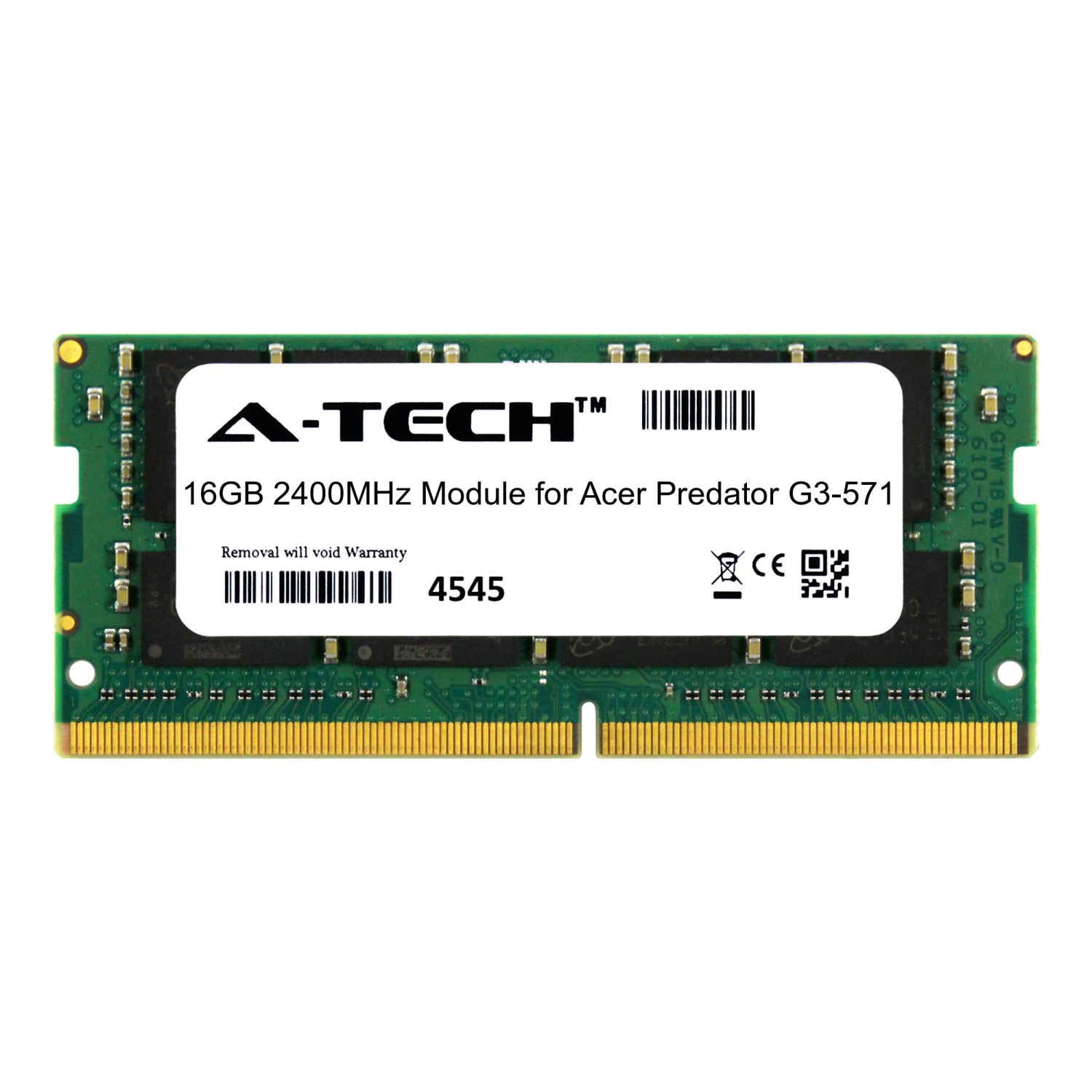 A-Tech 16GB Module for Acer Predator G3-571 Laptop & Notebook Compatible DDR4 2400Mhz Memory Ram (ATMS316800A25831X1)