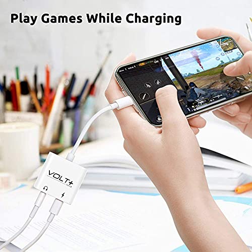 VOLT PLUS TECH USB C to 3.5mm Headphone Jack Audio Aux & C-Type Fast Charging Adapter Compatible with Your Lenovo Tab P11 Proand Many More Devices with C-Port