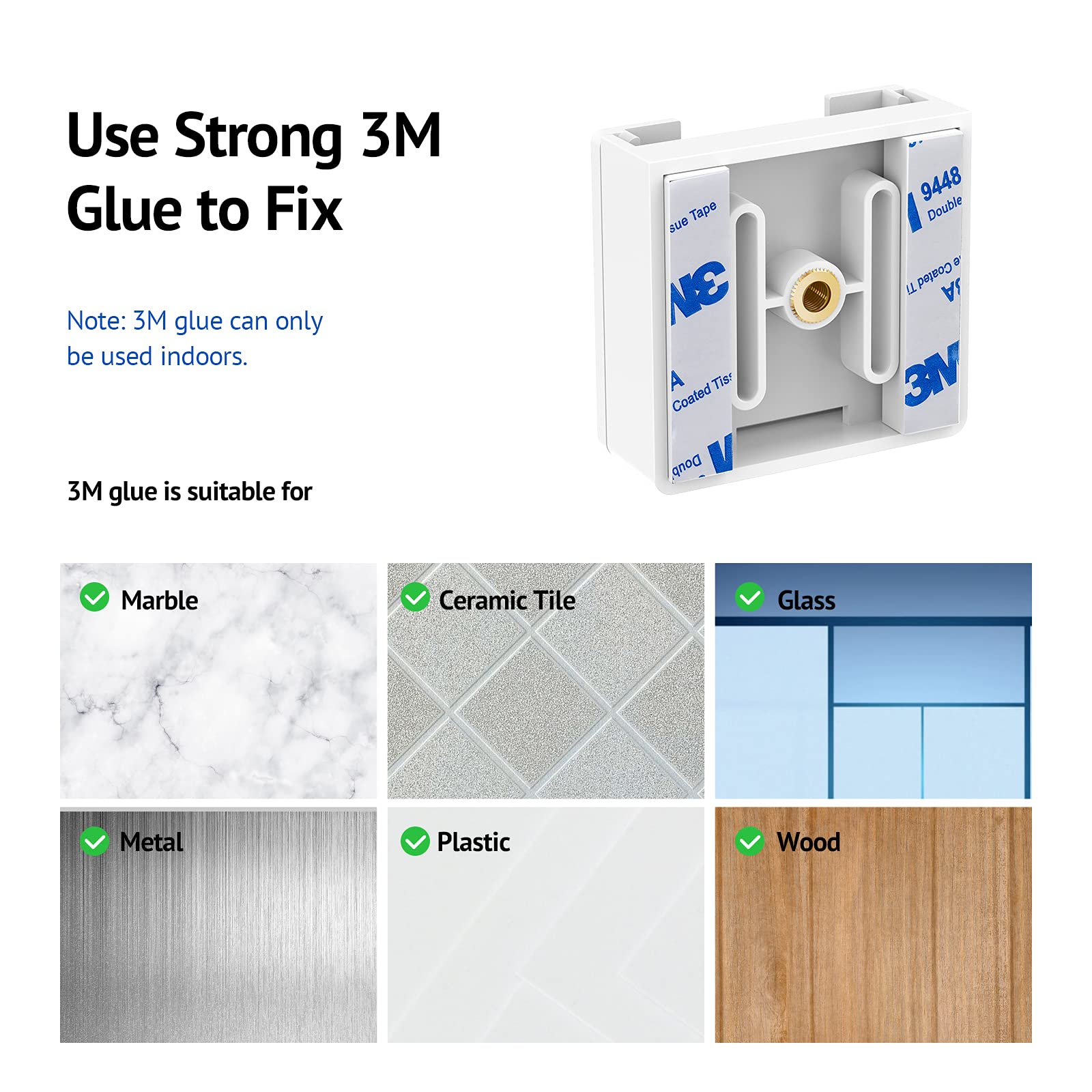 Ayotu 3 Pack Wall Mount for Wyze Cam V3 & Wyze Cam V2 & Wyze Cam Spotlight, Strong Adhesive Holder 3M Stick On-Easy to Install, Another Installation Methods-Screws Bracket(NOT Include Camera), White