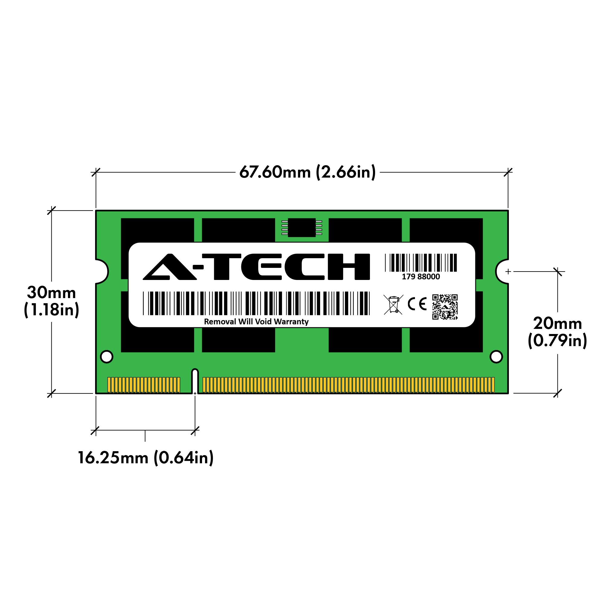 A-Tech 4GB RAM for DELL Latitude D630 | DDR2 800MHz SODIMM PC2-6400 200-Pin Non-ECC Memory Upgrade Module
