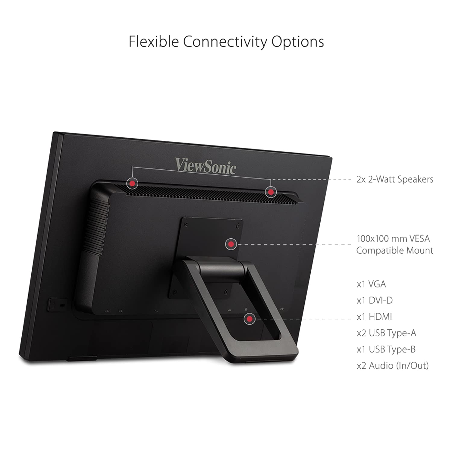 ViewSonic TD2223 22 Inch 1080p 10-Point Multi IR Touch Screen with Eye Care HDMI, VGA, DVI and USB Hub (Renewed)