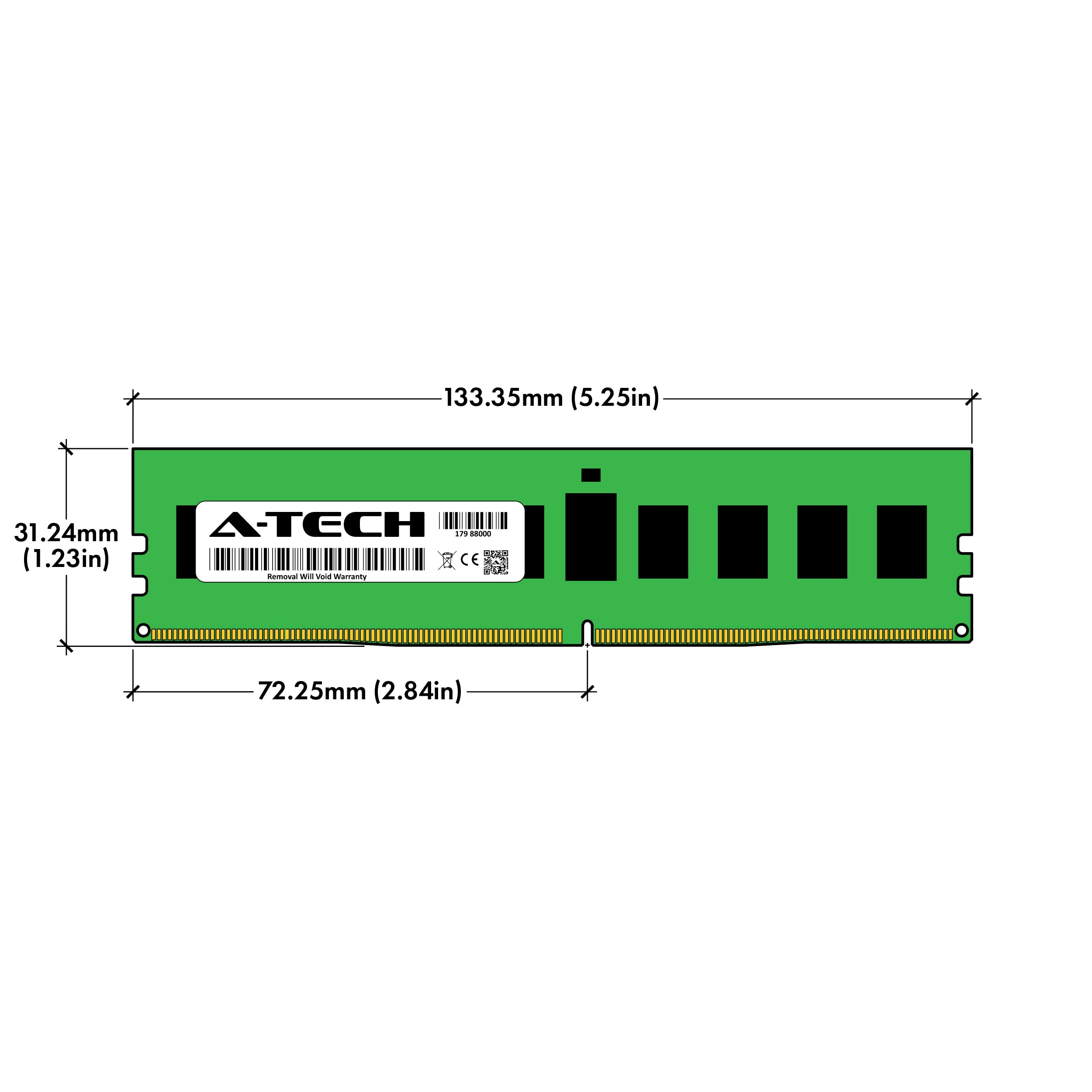A-Tech 8GB RAM Replacement for HPE 759934-B21, 774171-001, 762200-081 | DDR4 2133MHz PC4-17000 ECC RDIMM 2Rx8 1.2V Registered DIMM 288-Pin Memory Compatible for Apollo, ProLiant Gen9 Servers
