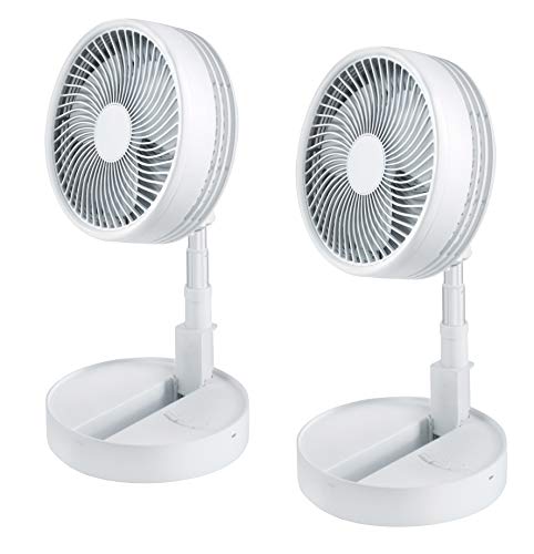Bell+Howell My Foldaway Fan Rechargeable Fan Ultra Lightweight Portable Compact Extendable to 4 Feet High with 3 Speed Modes As Seen On TV