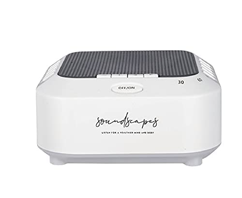 SoundScapes Portable Sound Machine with Solfeggio Tones! White Noise Machine for Sleeping Baby, Kids or Adults. 9 Tones, Night Light, Ocean Soundscape, Fan Noise and Lullaby Sleep Machine