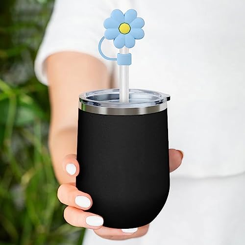 3PCS Straw Covers for Stanley Tumbler, Silicone Straw Cover for Stanley 40 oz, 30 oz, Straw Topper for Stanley Cup, Cap for Stanley Straw Accessories, Straw Cap (Flower)