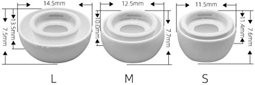ALXCD Eartips & Ear Hooks Kit Replacement for Air Pods Pro, 2 Pairs Over-Ear Soft Ear Hook & 2 Pairs Anti Slip Silicone Eartips & 3 Pairs S/M/L in-Ear Eartips, Fit Air Pods Pro 1+1+2S+3 White