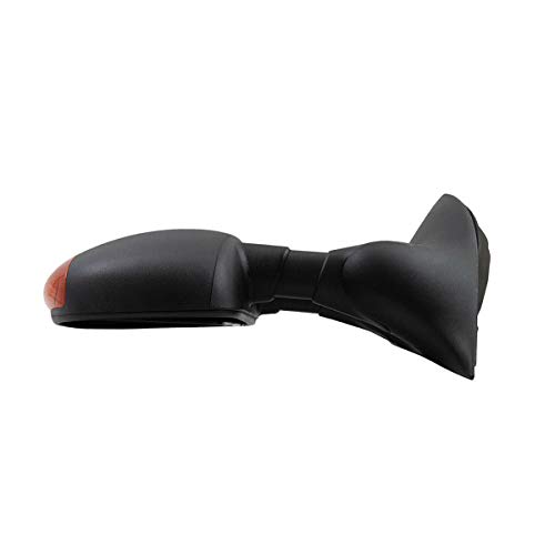 AutoShack KAPFO1320268 Driver Towing Mirror Power Black Textured Heated Manual Folding Replacement for 2001-2005 Ford Excursion 2003-2007 F-250 Super Duty F-350 Super Duty 5.4L 6.0L 6.8L 7.3L 4WD RWD
